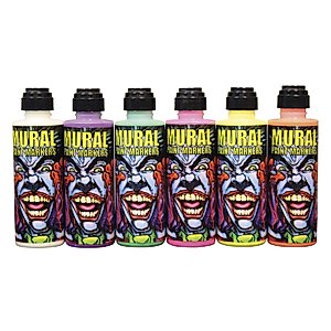 Mural Paint Markers CHROMA 4 OZ Assorted NEON Glow Set of 6