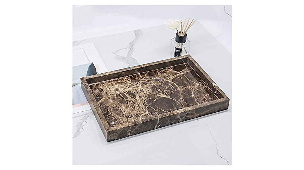 StonePlus Marble Vanity Tray – Elegant Home Organizer & Gift