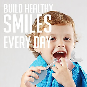 lululike Kids Electric U Shaped Toothbrush, Whole Mouth Toddler Electric Toothbrush, 360 Ultrasonic Automatic Toddler Toothbrush, Age 2-12 Pink, 3 Soft Bristles and 2 U Shaped Heads