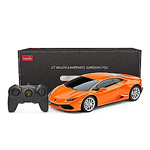 RASTAR Remote Control Car | 1:24 RC Lamborghini HURACÁN LP610-4 Toy Car Model Vehicle, Orange