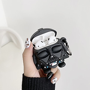 Awin Case for Airpods/Airpods 2 Case,3D Cute Cartoon Anime Airpod Case,3D Kawaii Unique Keychain Kits Kids Teens Boys Men Soft case for Airpods /Airpods 2 Case (New Black Man)