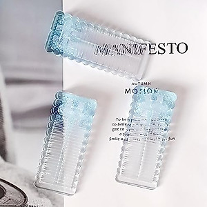 BlingKingdom 3pcs Clear Rubber Door Stops Premium Door Wedge Anti Slip Door Stops Silicone Door Wedge Heavy Duty Door Stops Wedge for Tiles Wood and Laminate Floor (Transparent Blue)