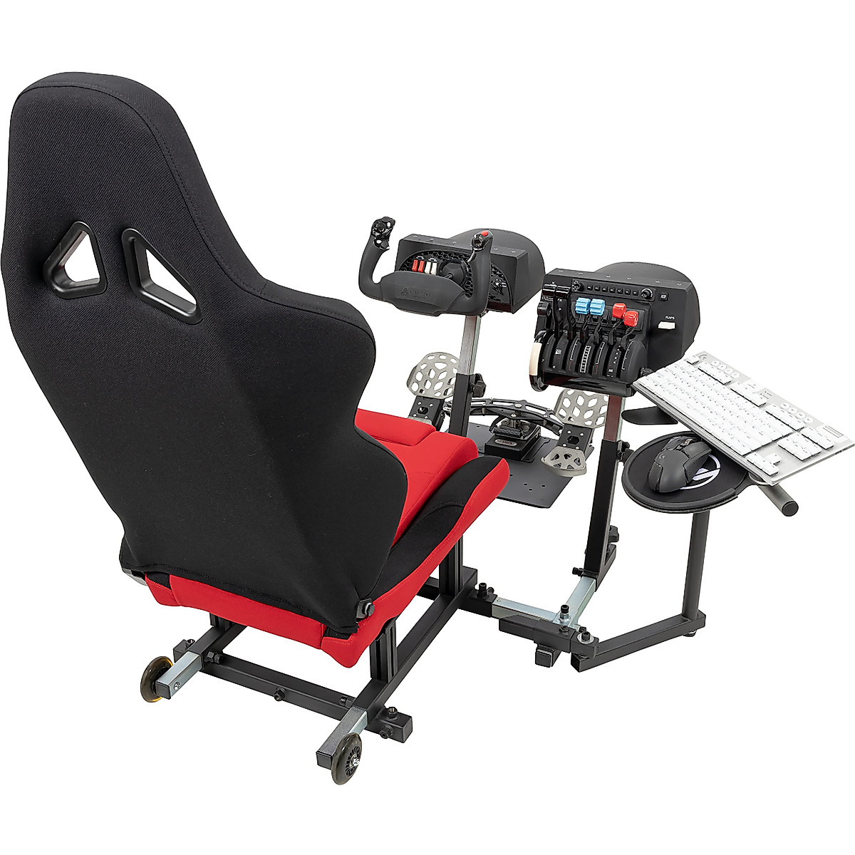 SimFab Modular Flight Simulator Cockpit For General, Civil and Commercial Aviation, MSFS Edition, Compatible With Logitech, Honeycomb, Turtle Beach, CH Products (Black)