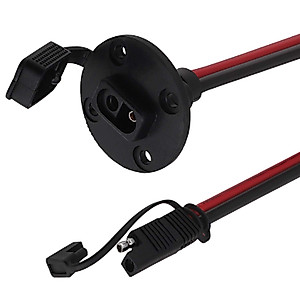 Yeebline 10 AWG SAE Cable Connector, SAE Socket Chassis Wire, 60cm SAE to SAE 2 Pin Quick Disconnect with Cap Power Automotive Panel Extension Cable for Solar Panels (SAE-SAE)