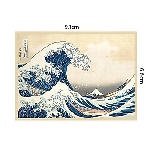 Black Lotus 120 PCS The Great Wave Card Sleeves Printing Japanese Art Card Cover Protectors (Wave 1)