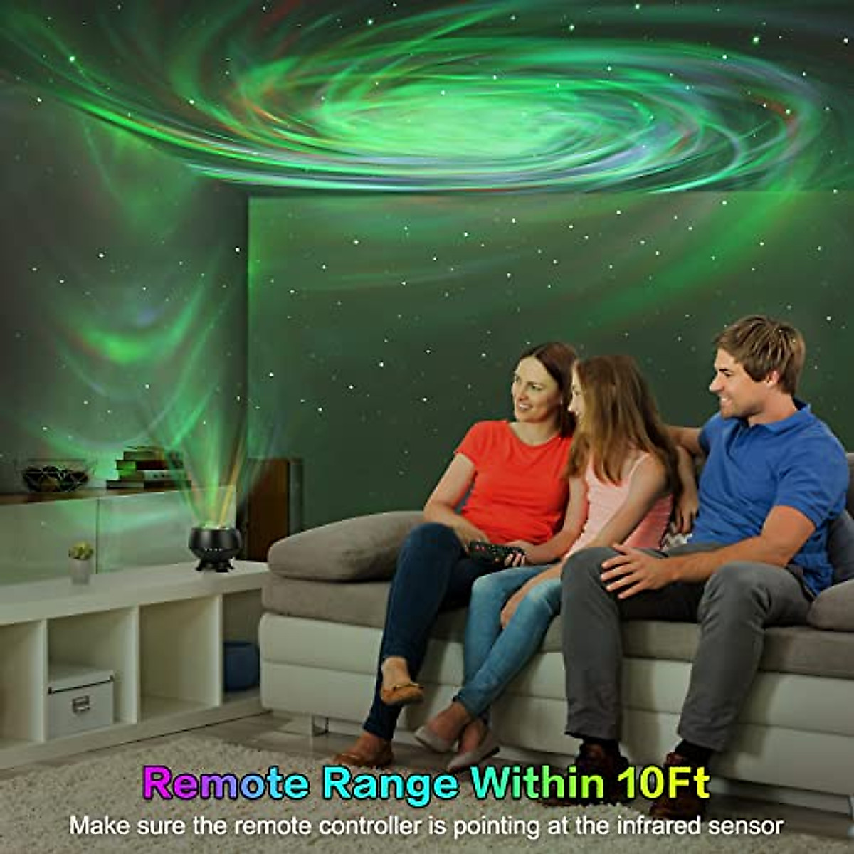 Star Projector Galaxy Light, Aurora Galaxy Star Light Projector with Remote Control, Timing Function & Bluetooth Music Speaker, Ceiling Starlight Night Light Projector for Bedroom