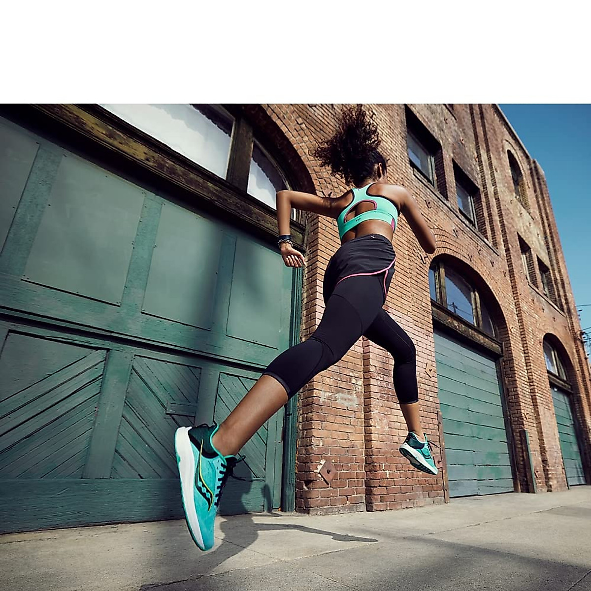 Saucony Women's Freedom 5 Running Shoe, Cool Mint/Acid, 8