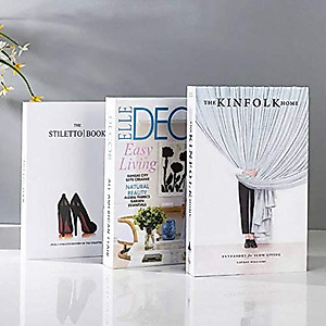 EXCEART 3pcs False Book Decorative Books Modern Faux Books Home Decoration Stacked Books for Bookshelf Library Coffee Tables and Shelves Random