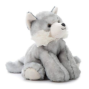 The Petting Zoo Wolf Stuffed Animal, Gifts for Kids, Wild Onez Zoo Animals, Grey Wolf Plush Toy 9 inches