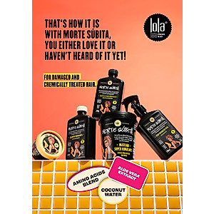 Lola From Rio - Morte Subita - Moisturizing Conditioner For All Types of Dry And Damaged Hair Types, Vegan, Cruelty-free, Paraben-free, Sulfate-free 8.45 Fl Oz