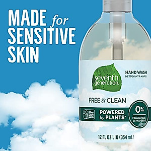 Seventh Generation Liquid Hand Soap Fragrance Free Free & Clean Unscented Hand Soap 12 oz