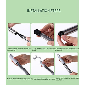 Reach Stick Long Pole Utility Hook 56" Extended Reaching Tool for High Area Closet Ceiling