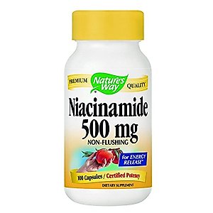 Nature's Way, Niacinamide, 500 mg, 100 Capsules
