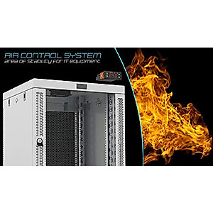 Sysracks 22U 35 Inch Deep Grey White Server Rack IT Network Data Rack Cabinet Enclosure Fully Lockable on Wheels - LCD Screen - Ventilation System - PDU - Glass Door - Rich Accessories Kit