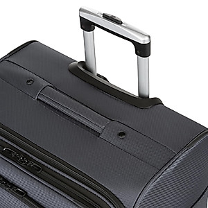 SwissGear Sion Softside Expandable Roller Luggage, Dark Grey, Checked-Large 29-Inch