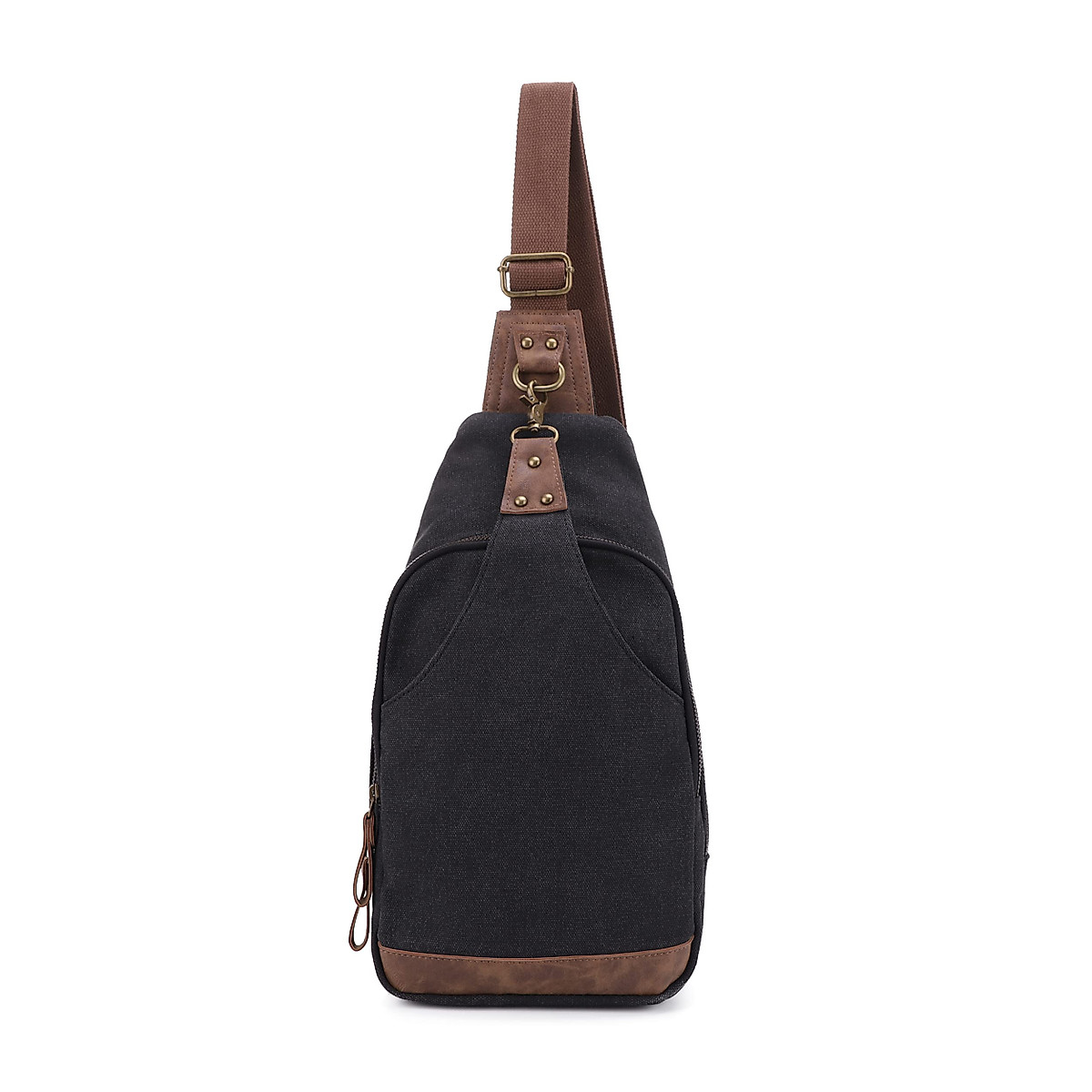 Glacier Canvas Concealed Carry Sling Bag Crossbody Backpack Purse for Men Women_Black