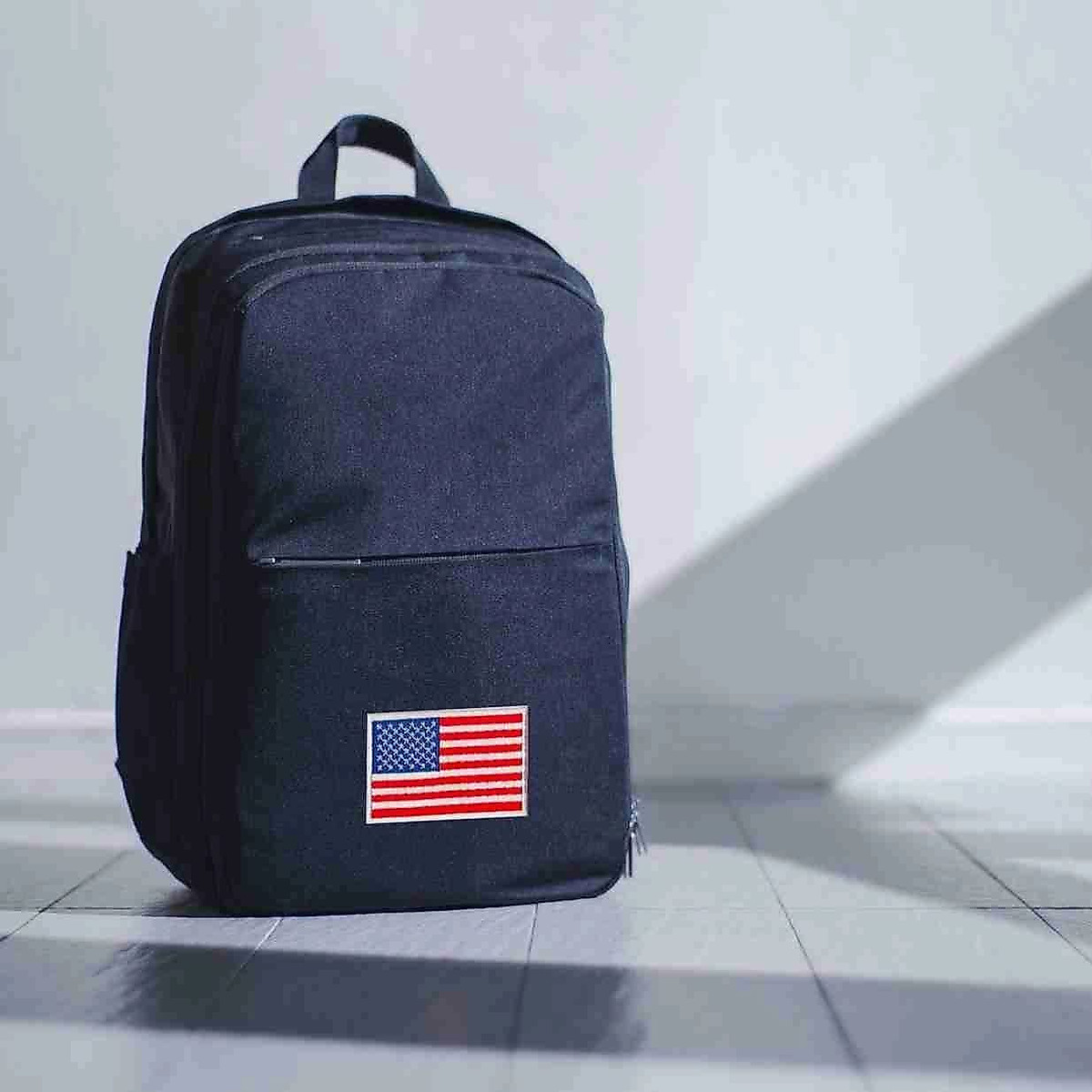 Laughing Lizards American Flag Patch (2-Pack) Iron On USA Patches, USA United States of America, US Flag Patch, sew on for Cloth Uniform Hat Backpack Jacket Pants Accessories (Standard)