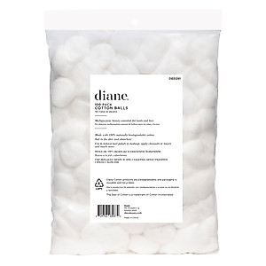 Diane 100% Pure Cotton Balls, 100 Count - Soft, Super Absorbent, Multipurpose Cotton Balls for Makeup Removal, Nail Polish, Applying Lotion or Powder, First-Aid for Everyday Household Use