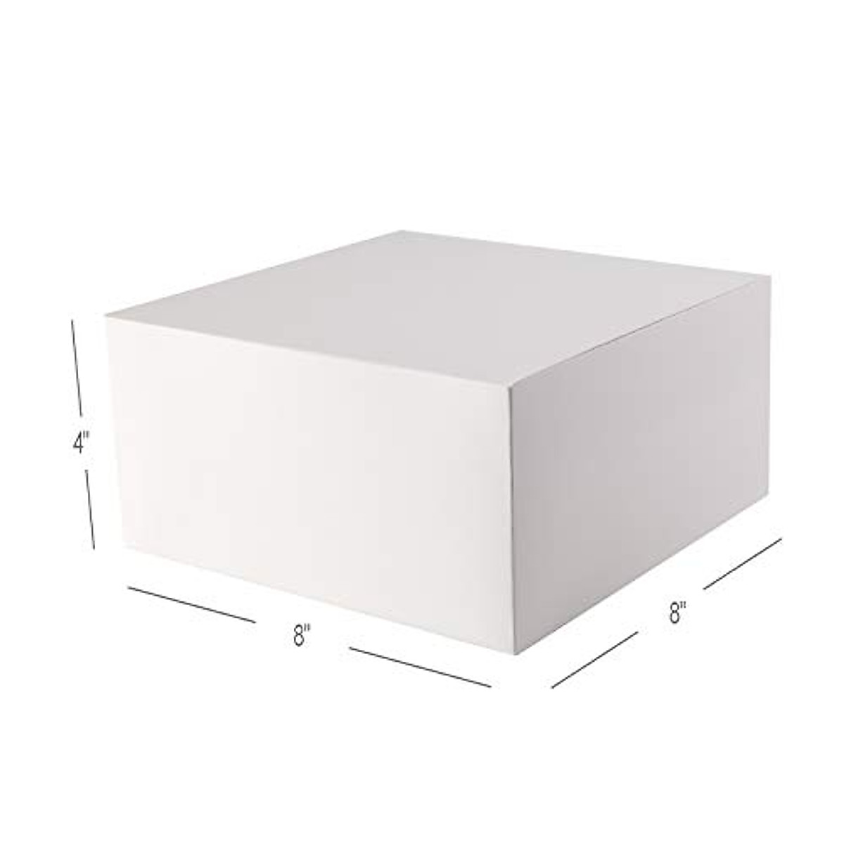 GEFTOL Gift Box 10 Pack 8 x 8 x 4 inches Fold Box Paper Gift Box Bridesmaids Proposal Box for Bridal Birthday Party Christmas (White)