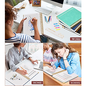 Spiral Notebook Journal 8.5” x 11”, 300 Pages Hardcover Leather Lined Journals for Women Men, A4 Large College Ruled Notebooks with 100 GSM Thick Paper, Spiral Journal for Writing Work School, Navy