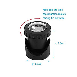 FOEERS Submersible LED Fountain Lights, 6W 500MA Waterproof Underwater Energy Saving for Fish Pond Tank Pool Water Garden (4 led Light)