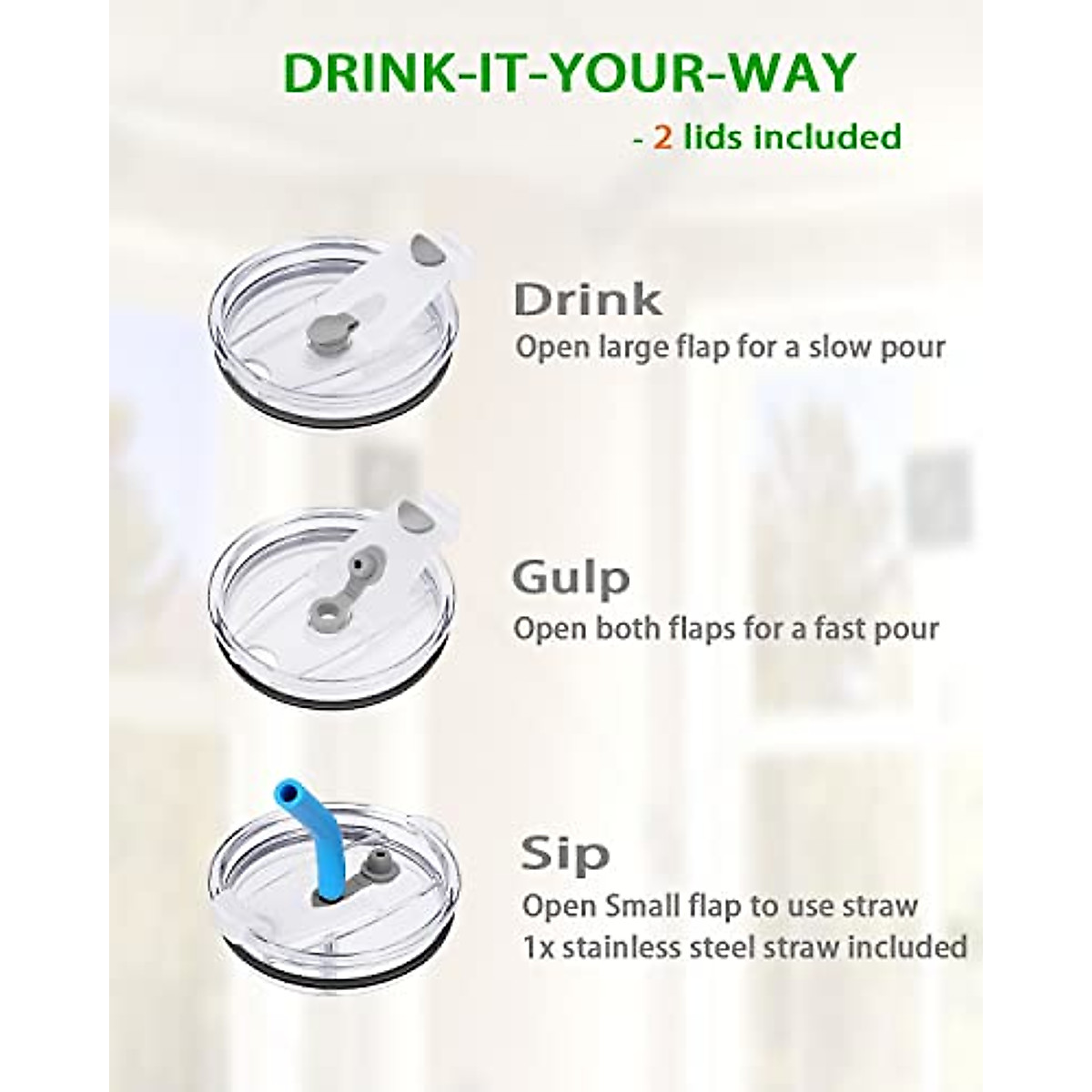 Zenbo Mug Tumbler 40 oz–Stainless Steel Vacuum Insulated Mug with Handle,Lid and Straw,Keeps Drinks Cold up to 34 Hours – Sweat-Proof Body, Dishwasher Safe