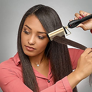 Gold N Hot Professional 24K Gold Pressing & Styling Comb | Great for Lifting and Straightening