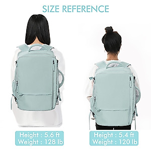 Beraliy Large Travel Backpack for Women Airline Approved, Carry On Backpack,17.3 Inch Laptop Backpack, Personal Item Bag Casual Daypack Backpacks,Mint Green