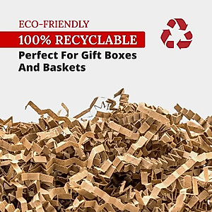 Partners Brand 10 lb. Kraft Crinkle Paper Packing, Shipping, and Moving Box Filler Shredded Paper for Box Package, Basket Stuffing, Bag, Gift Wrapping, Holidays, Crafts, and Decoration