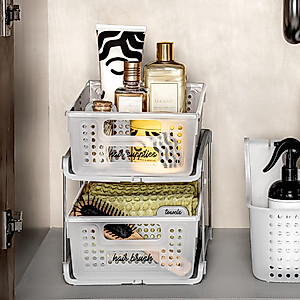 madesmart Antimicrobial 2 Tier Organizer, Pack of 1, Frost