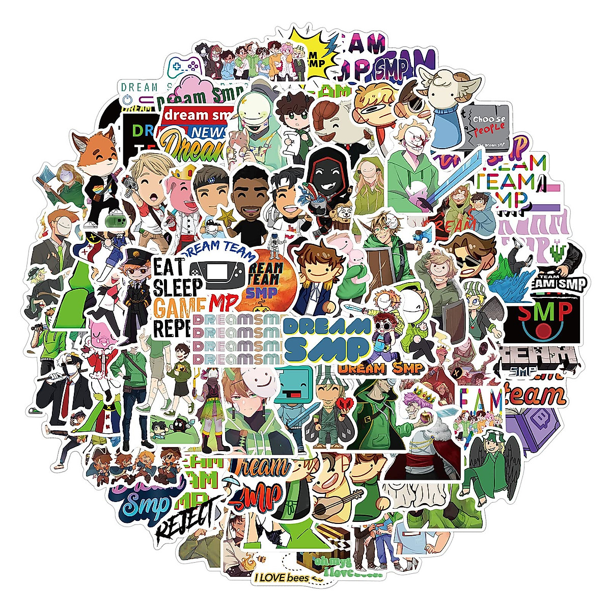 100 Pcs Game Stickers Pack 100,Vinyl Waterproof Stickers for Laptop & Water Bottles,Aesthetic Skateboard Stickers for Teens (smp01-B)