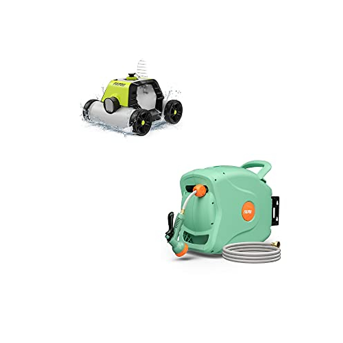 FIILPOW Automatic Pool Cleaner & 100 FT Garden Hose Reel
