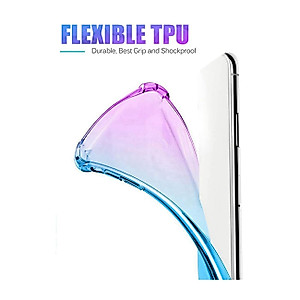 Gufuwo Case for Motorola ThinkPhone Case, Moto ThinkPhone Cute Case Girls Women, Gradient Slim Anti Scratch Soft TPU Phone Cover Shockproof Protective Case for Motorola ThinkPhone (Purple/Blue)