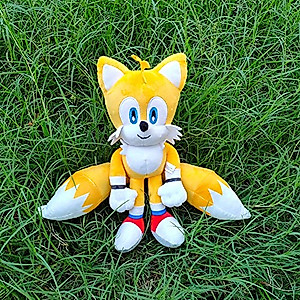 YOOVERSE 12" Sonic Plush Toys,Sonic Stuffed Animals,Knuckles Shadow Tails Plushies Doll Toys Gifts for Boys and Girls (4 Pcs Set)