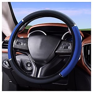 Car Steering Wheel Cover,15 Inch Universal Auto Anti-Slip Steering Wheel Protector,- Car Interior Accessories Women & Men, for Car Truck Van SUV (Blue)