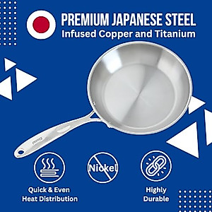 Chantal SLIN63-20 Induction 21 Steel Fry Pan, 8-Inch