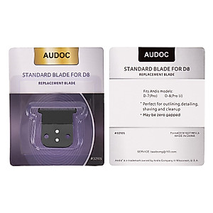 Professional SlimLine Pro Li Trimmer Replacement Blade Comfort Edge T-Blade Set Compatible with Andis Outliner Trimmer #32105 D-7 D-8,Ceramic blade + Sliver Steel Blade （Black)