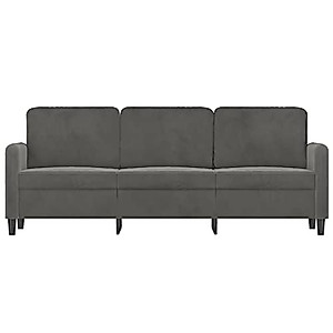 vidaXL 3-Seater Sofa Dark Gray 70.9" Velvet