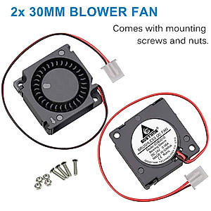 GDSTIME 24V 30mm Blower Fan 30mm x 30mm x10mm 3D Printer Cooling Replacement Fan