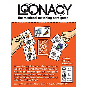 Loonacy Card Game - Maniacal Matching for 2-5 Players