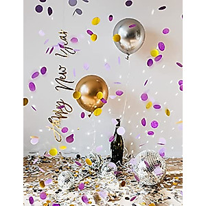 Purple Gold Confetti/Purple Gold Table Decorations/Purple Gold Party Decorations, Purple Gold Baby Shower/Purple Gold Birthday Decorations/NYU Graduation Party Decorations Purple 2023