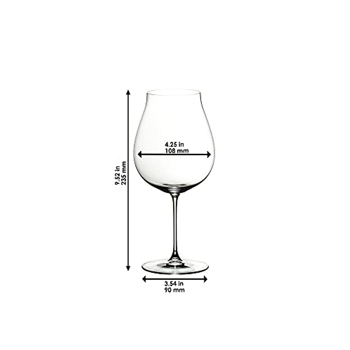 Riedel Veritas Pinot Noir Glass, 2 Count (Pack of 1), Clear