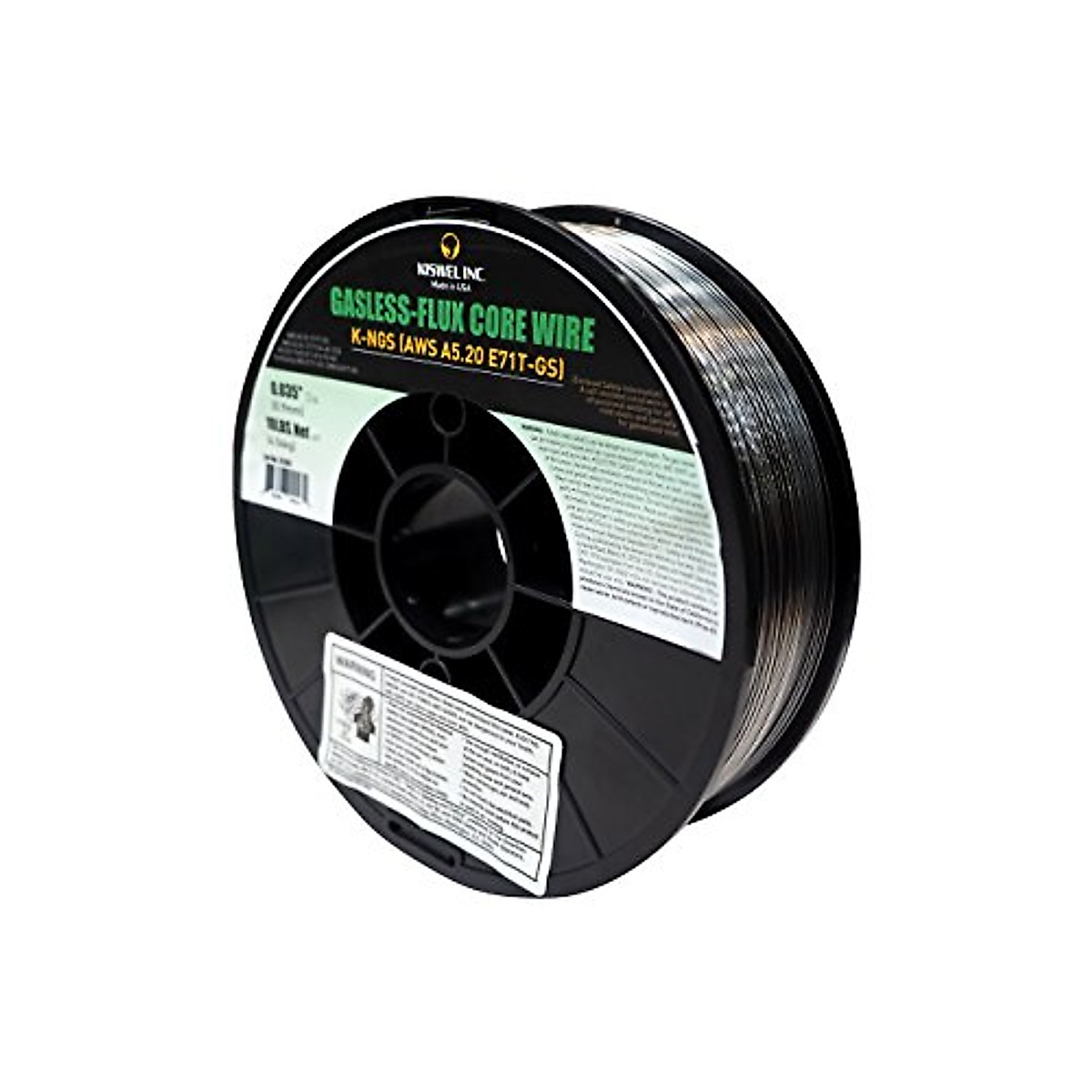 Kiswel USA K-NGS E-71TGS 0.035in. Dia 10lb. Gasless-Flux Core Wire Welding wire Made in USA