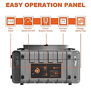 Abestorm 750 CFM Air Scrubbers 4 Stage Filtration with UV-C Light, HEPA Air Scrubber Commercial for Damage Restoration, Stackable Negative Air Machine, 10 Years Warranty