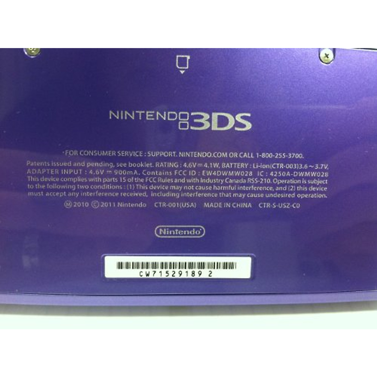 Nintendo 3DS Midnight Purple - Nintendo 3DS