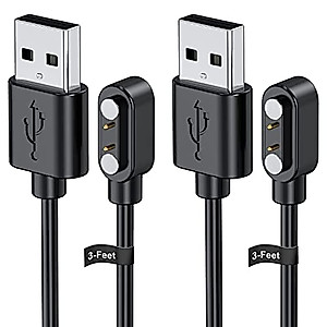 Smart Watch Charger for YAMAY VeryFitPro, [ 2-Pack 3.3-Feet ] Replacement Magnetic Watch USB Charging Cable Cord for SW021 SW023 Letsfit ID205L ID205U ID205S SW025 Uwatch 3S 3 2 2S