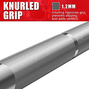 Olympic Barbell Weight Bar for Weightlifting, Bench Press Bar 7ft/6ft/5ft for Strength Training, Rated 700lbs/500lbs/400lbs Weight Capacity