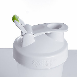 Oats Overnight BlenderBottle - Customized for Overnight Oats - NO WHISK BALL - Milk Fill Line - Clear/White/Green - 20-Ounce Loop Top