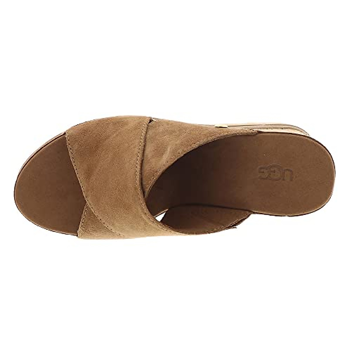 UGG Women's Abbot Slide Wedge Sandal, Chestnut, 9.5