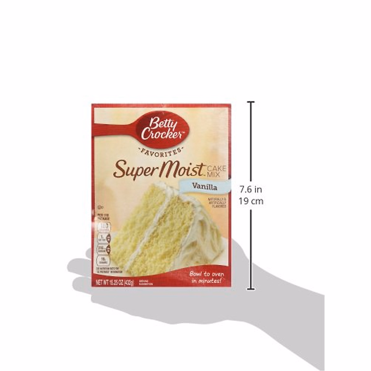 Betty Crocker Supermoist Cake Mix, Natural Vanilla, 15.25 oz